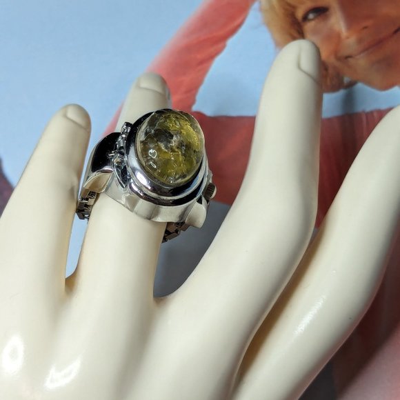 RING WATCH AMBER GLASS | Accessories | Secret Ring Watch Fancy Amber ...